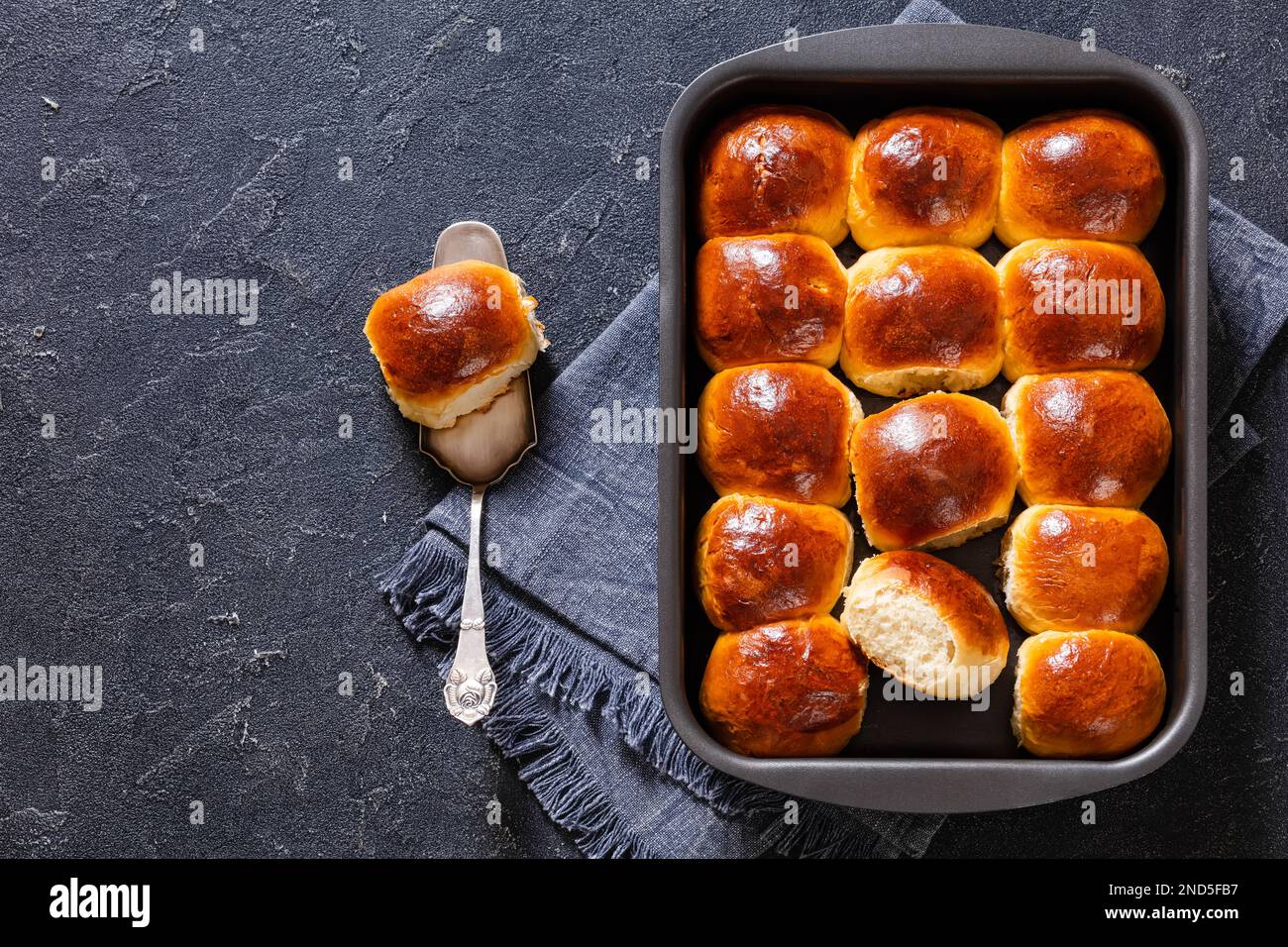 Hawaiian sweet rolls, portuguese sweet bread, soft and stretchy buns in ...