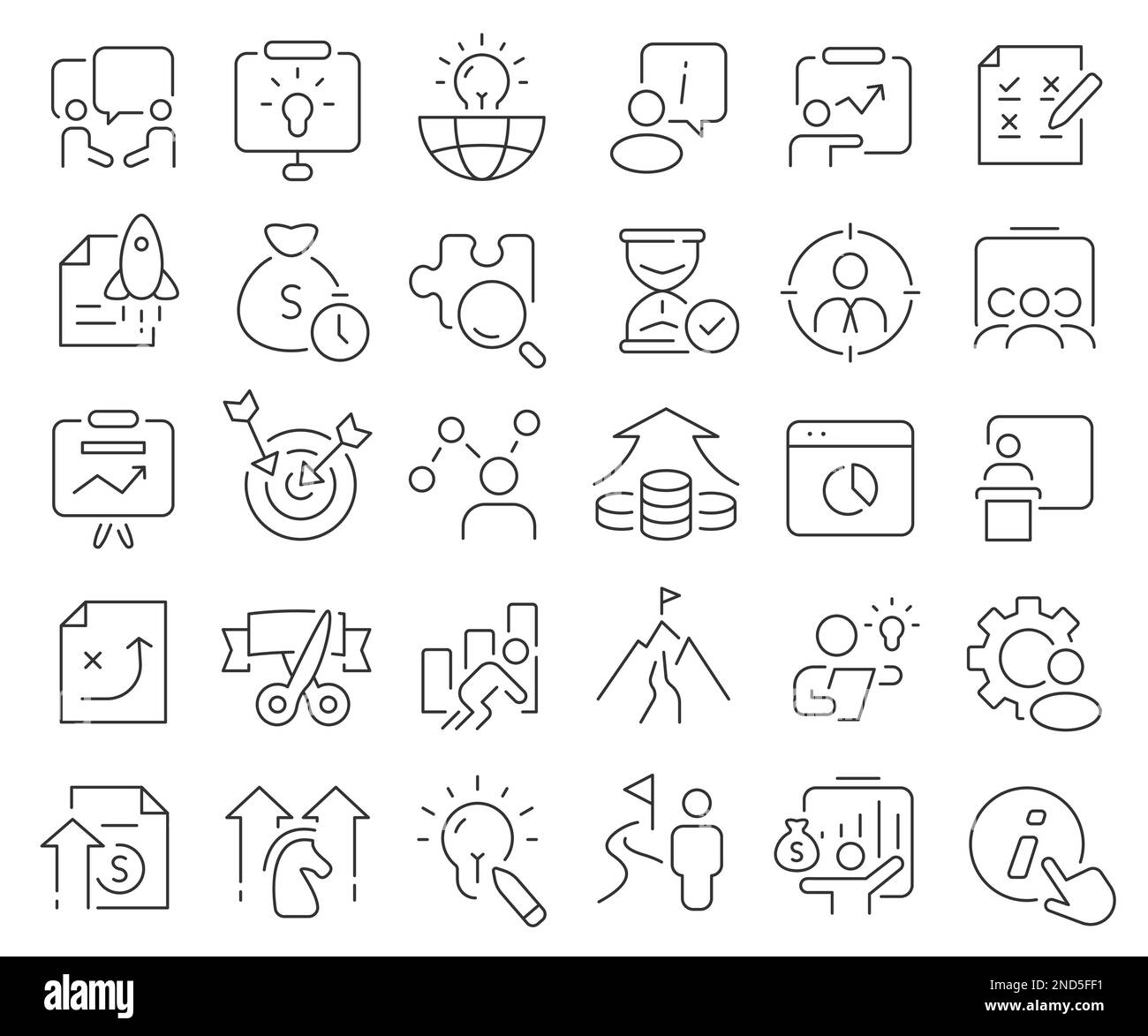 Startup line icons collection. Thin outline icons pack. Vector illustration eps10 Stock Vector ...
