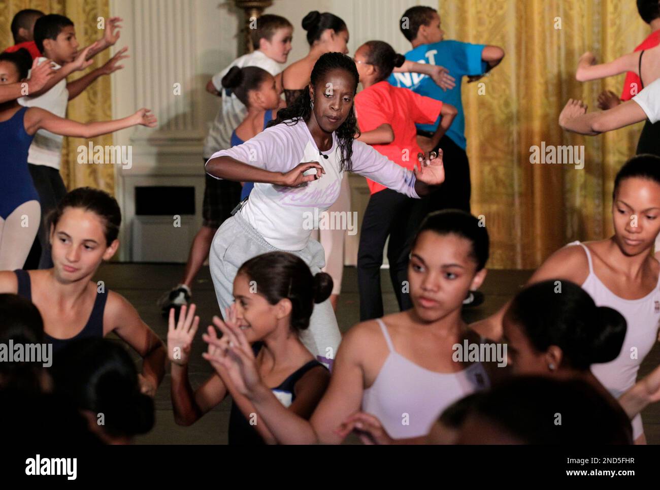 Nasha Thomas-Schmitt, with the Alvin Ailey Arts in Education program ...