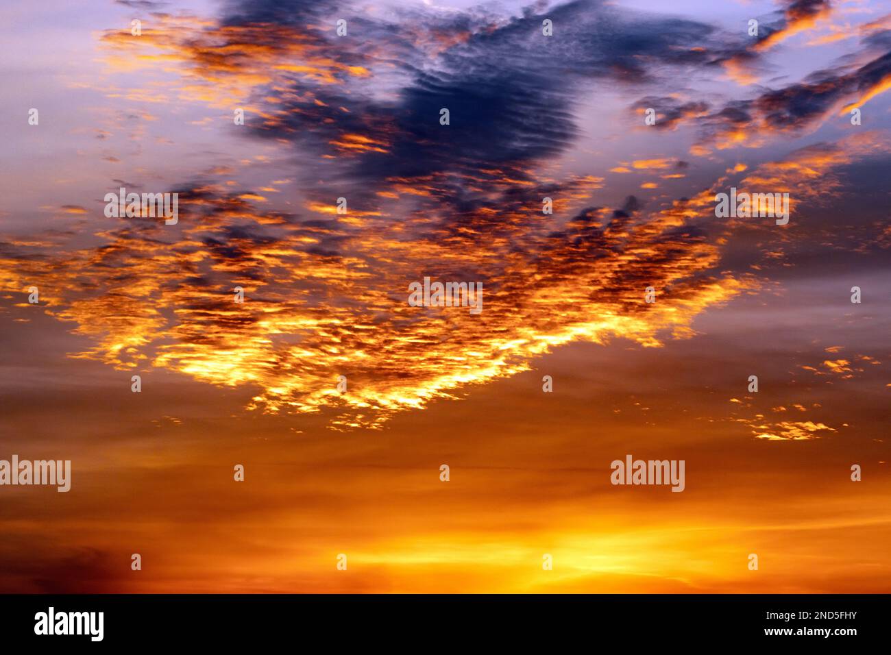 evening sky with clouds lit from below Stock Photo - Alamy