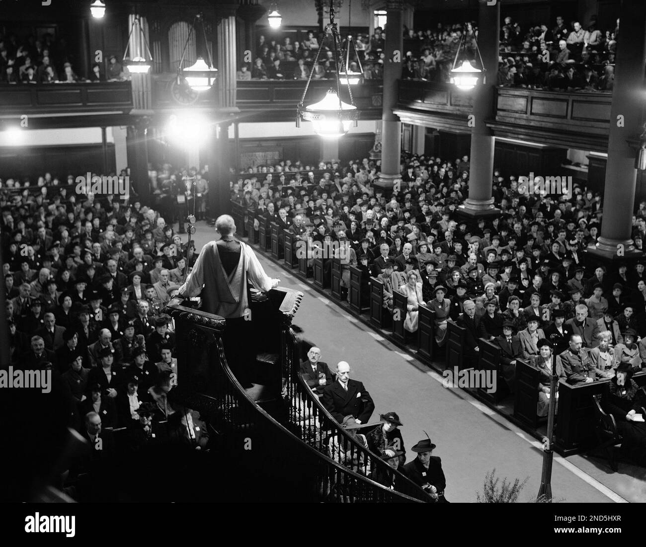 The Bishop of Southampton, Dr. A. B. L. Kerney, preaching a sermon in ...