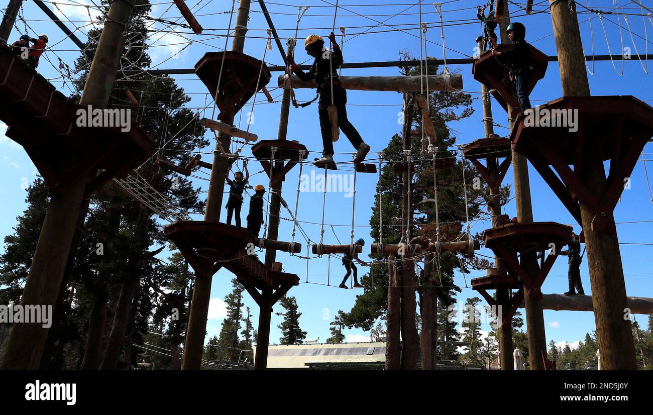 Climbing in the Black Bear rope climb one of a number summer activities ...