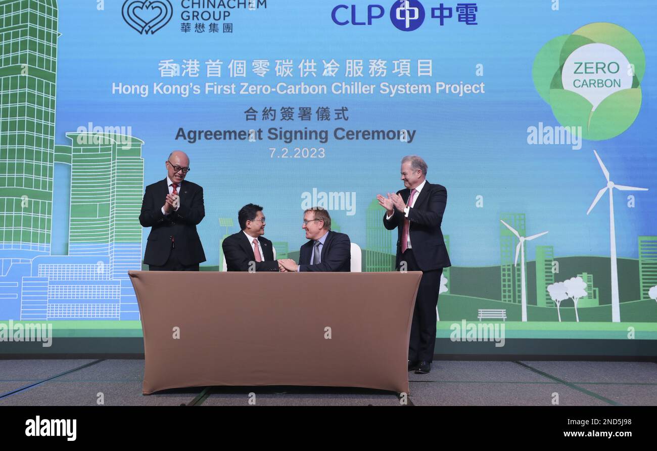 Chinachem Group Executive Director and CFO Ricky Tsang (front left) and ...