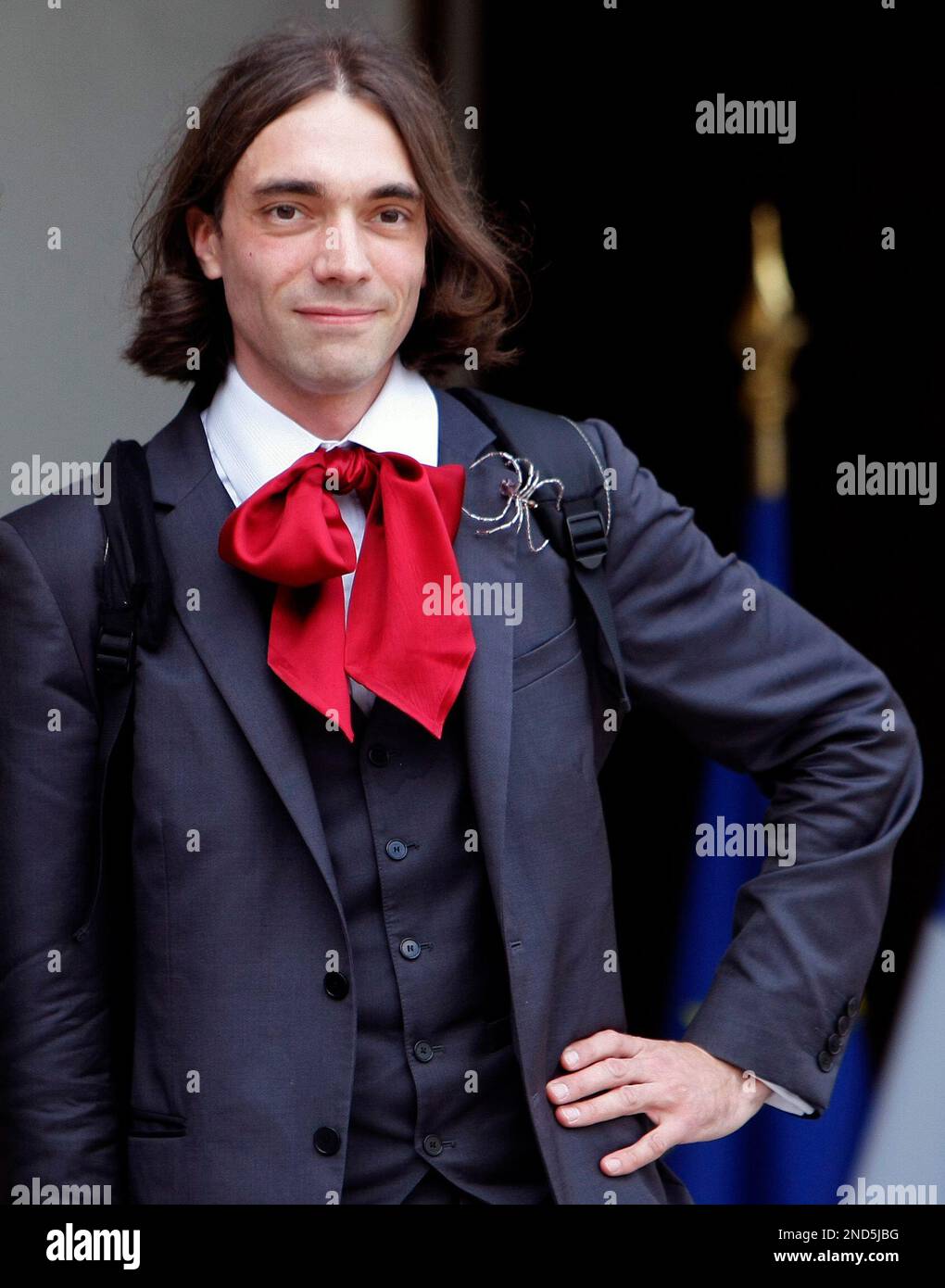 French mathematician Cedric Villani arrives at the Elysee Palace before ...