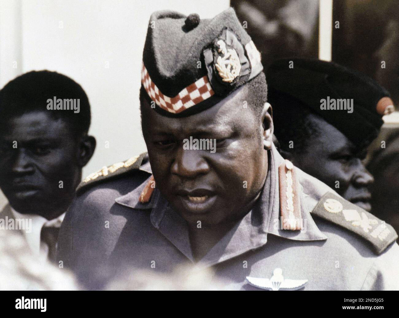 Uganda's military leader President Idi Amin Dada in Kampala, Uganda in ...