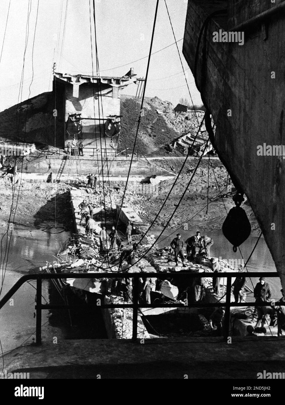 To re-open the Mass Wall canal it was necessary to remove three damaged ...