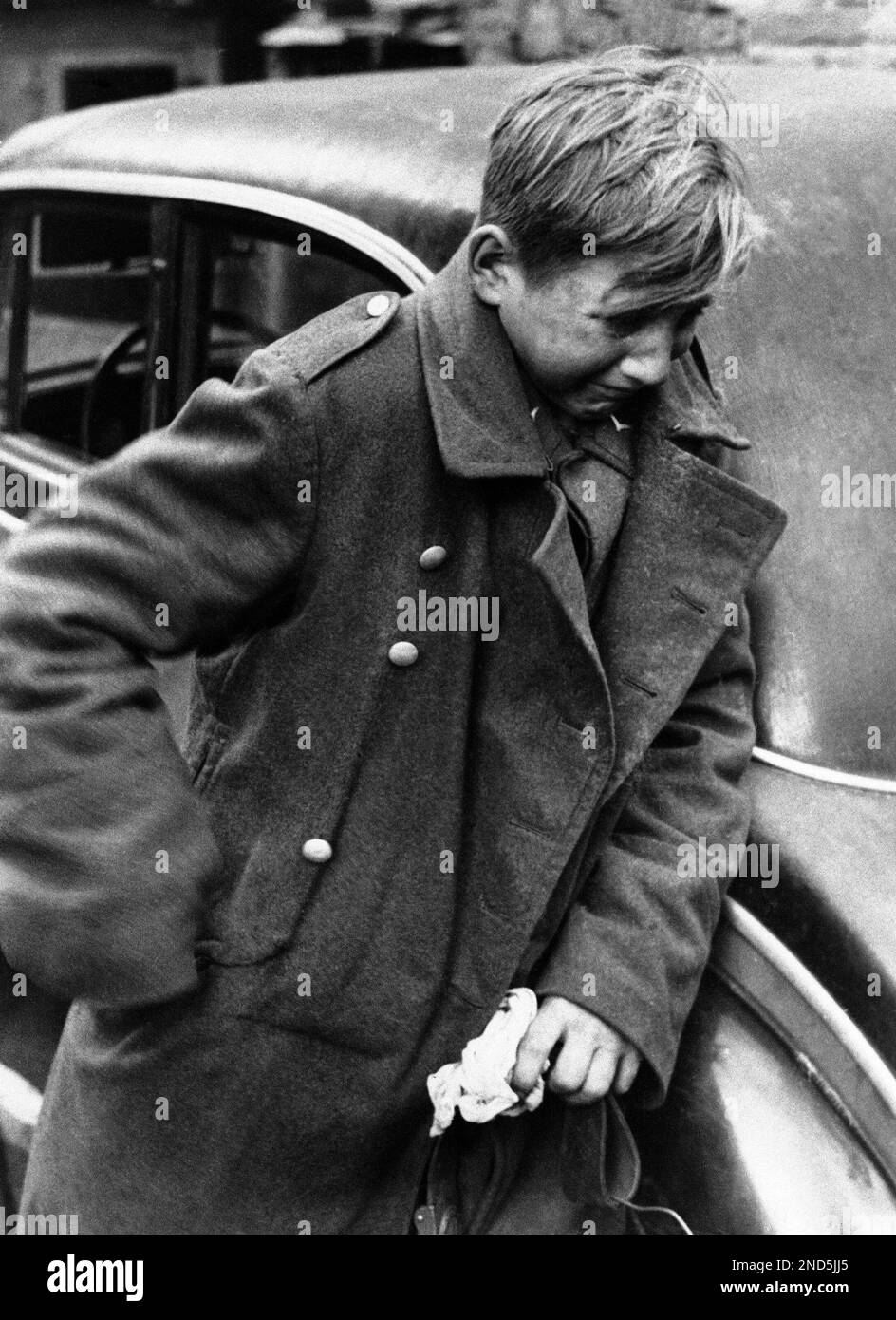 The sixteen-year-old German soldier wept bitterly after being taken ...