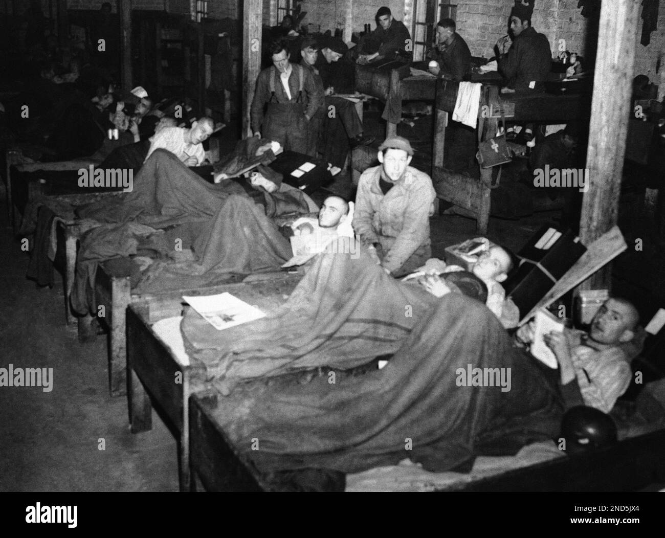 View of the hospital attached to the prison camp, somewhere in Germany ...