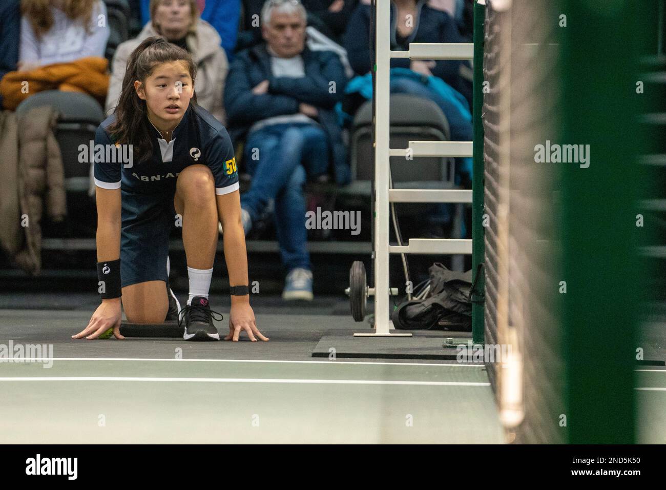 ROTTERDAM, THE NETHERLANDS - FEBRUARY 11 : ball girl in action during ...