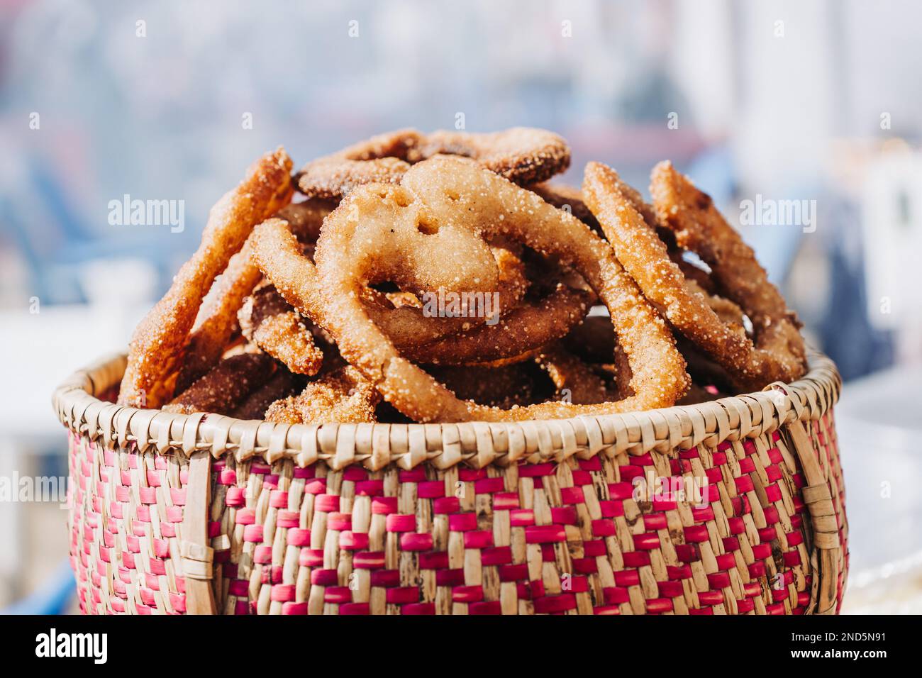 Sel Roti, Traditional rice bread of Nepal. Selective focus Stock Photo ...