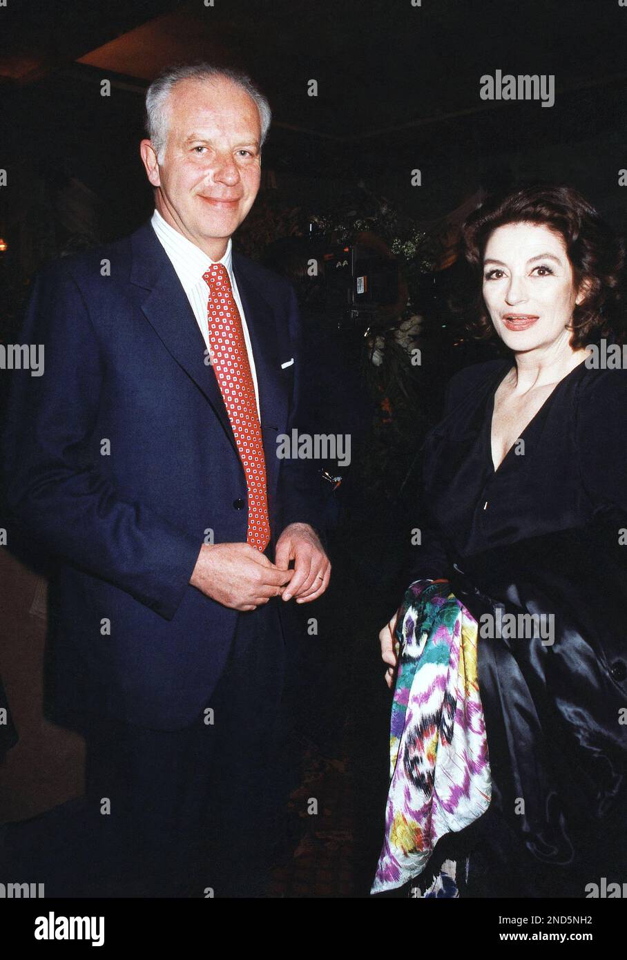 Italian jeweler Paolo Bulgari and French actress Anouk Aimee are seen ...
