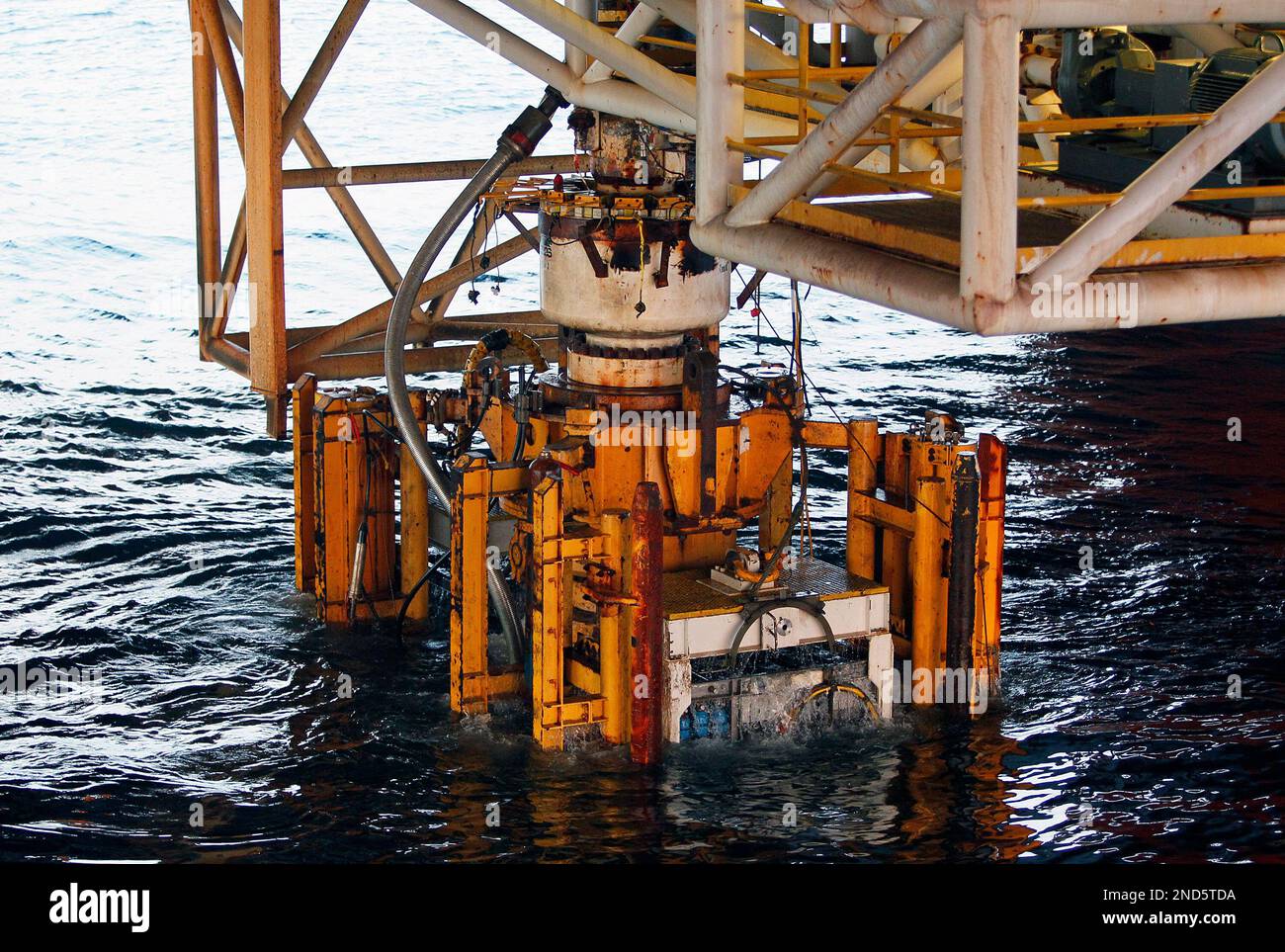 The Deepwater Horizon Blowout Preventer Stack Yellow Is Lifted Out Of