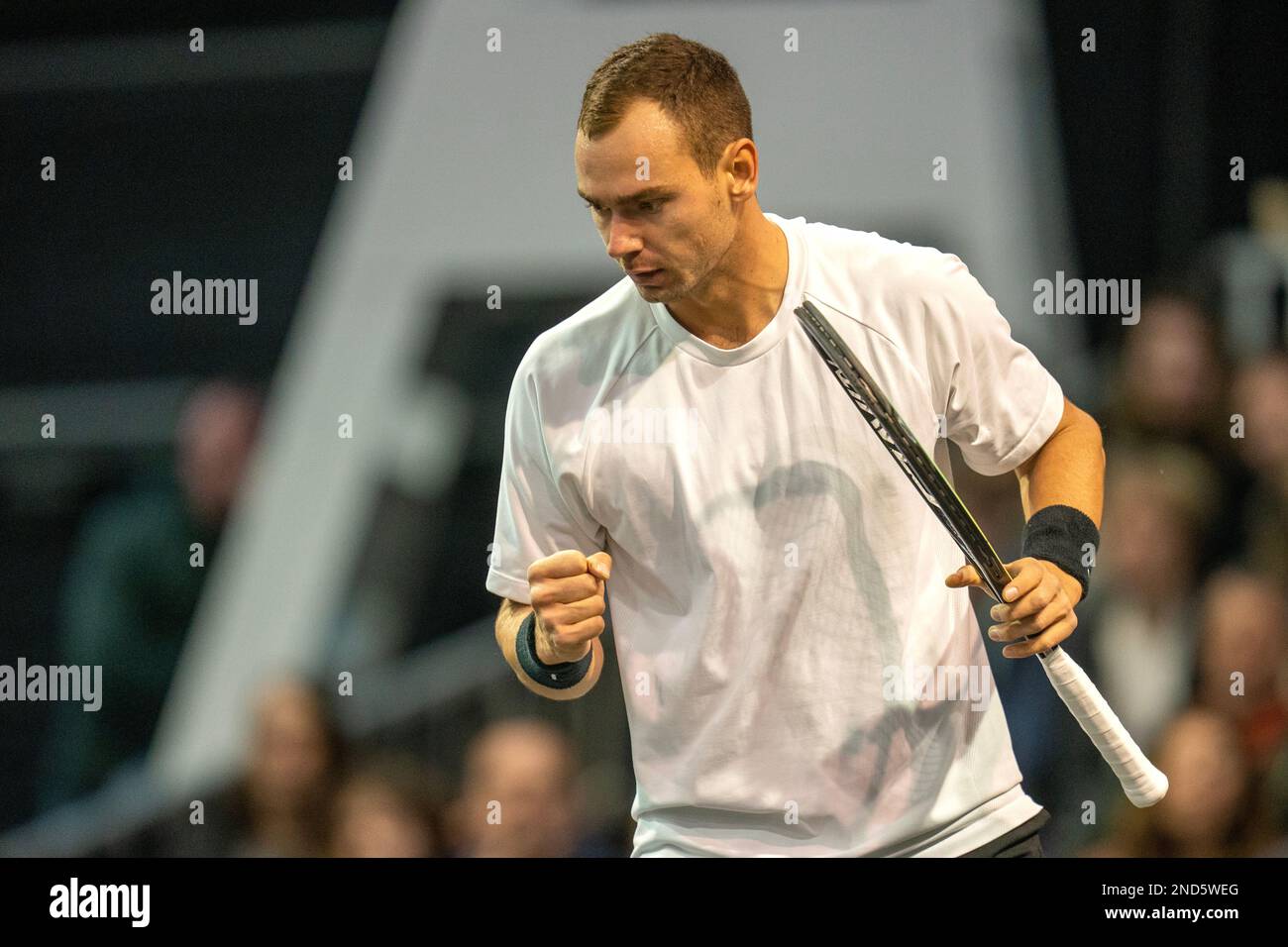 ROTTERDAM, THE NETHERLANDS - FEBRUARY 12 : Roman Safiullin in action ...