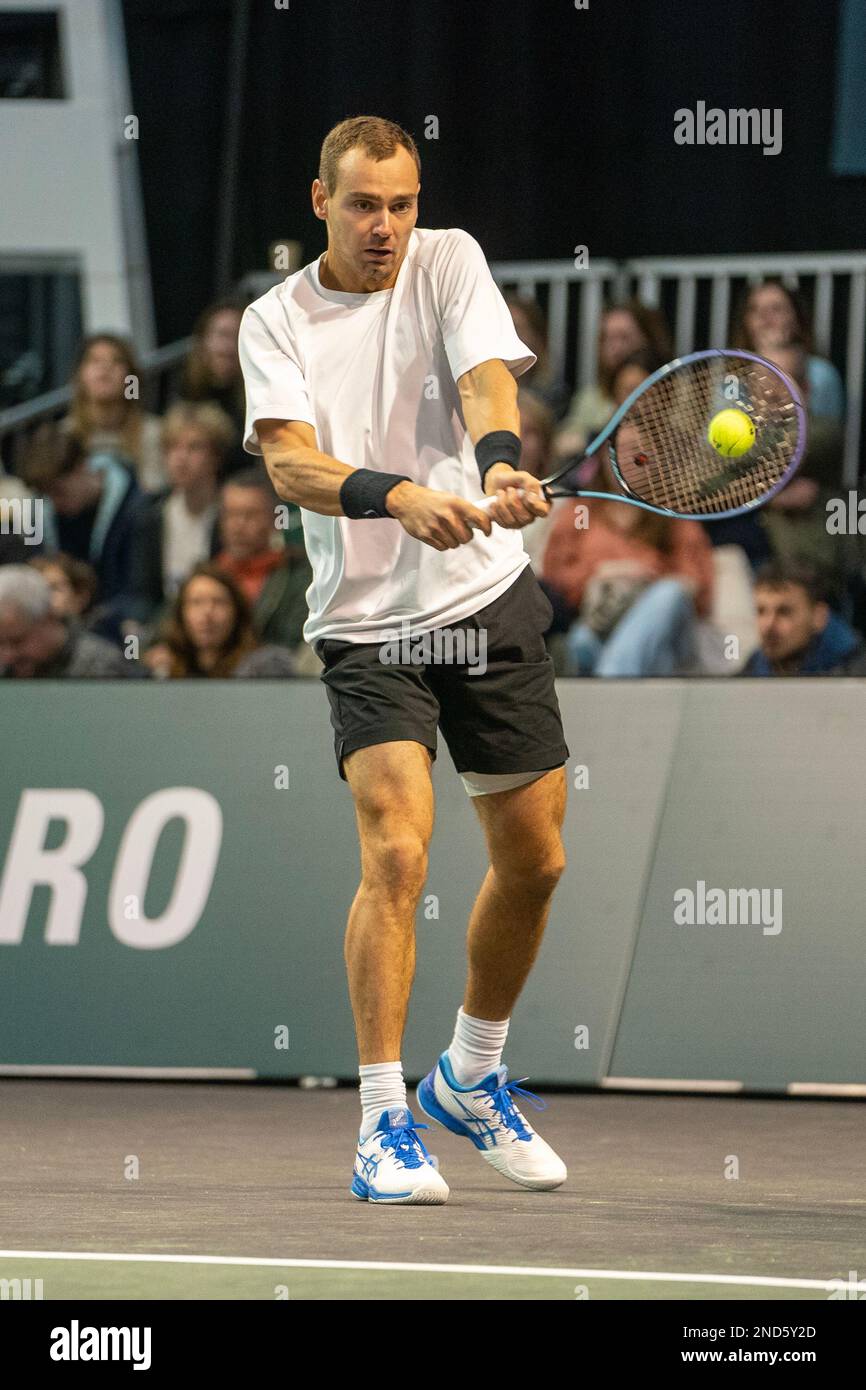 ROTTERDAM, THE NETHERLANDS - FEBRUARY 12 : Roman Safiullin in action ...