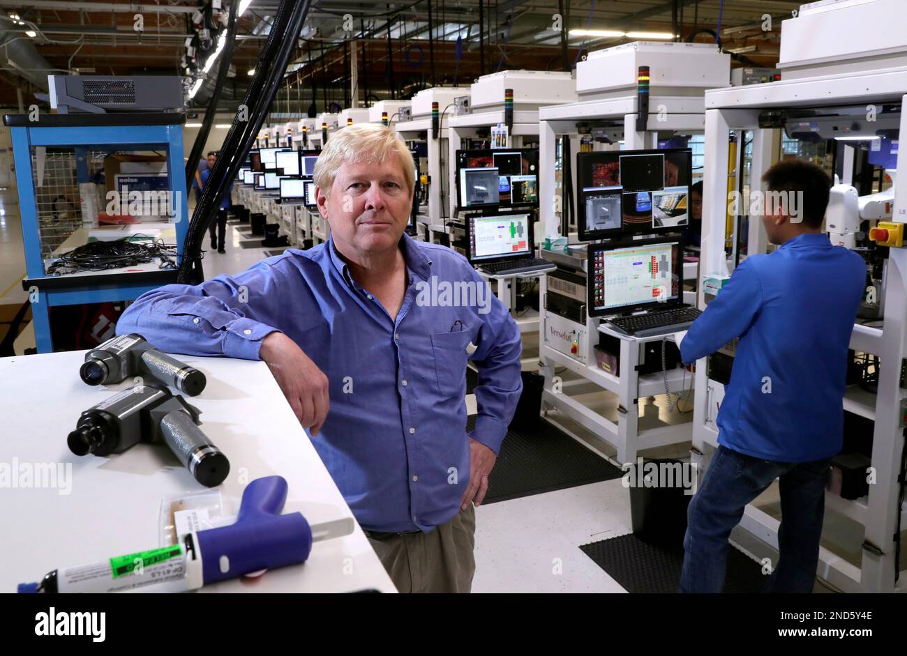 David Hall, founder and Chief Executive Officer, on the factory floor ...