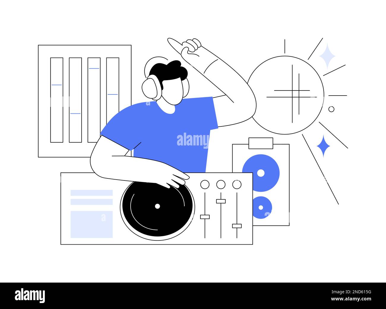 Electronic music abstract concept vector illustration Stock Vector ...