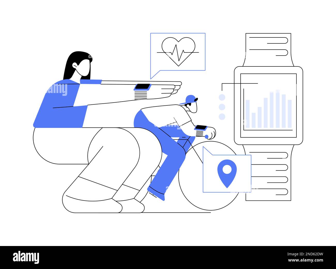 Sport and fitness tracker abstract concept vector illustration Stock ...