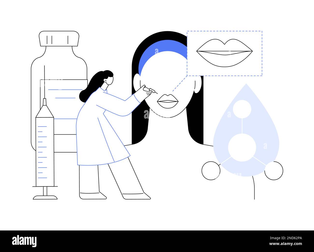 Lip injections abstract concept vector illustration Stock Vector Image ...