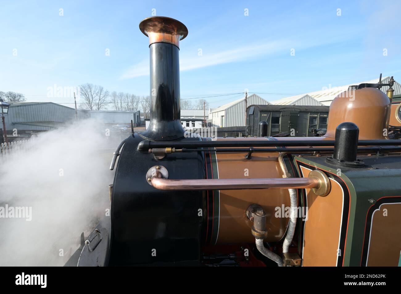 The funnel and boiler pipes of Fenchurch a Terrier class locomotive ...