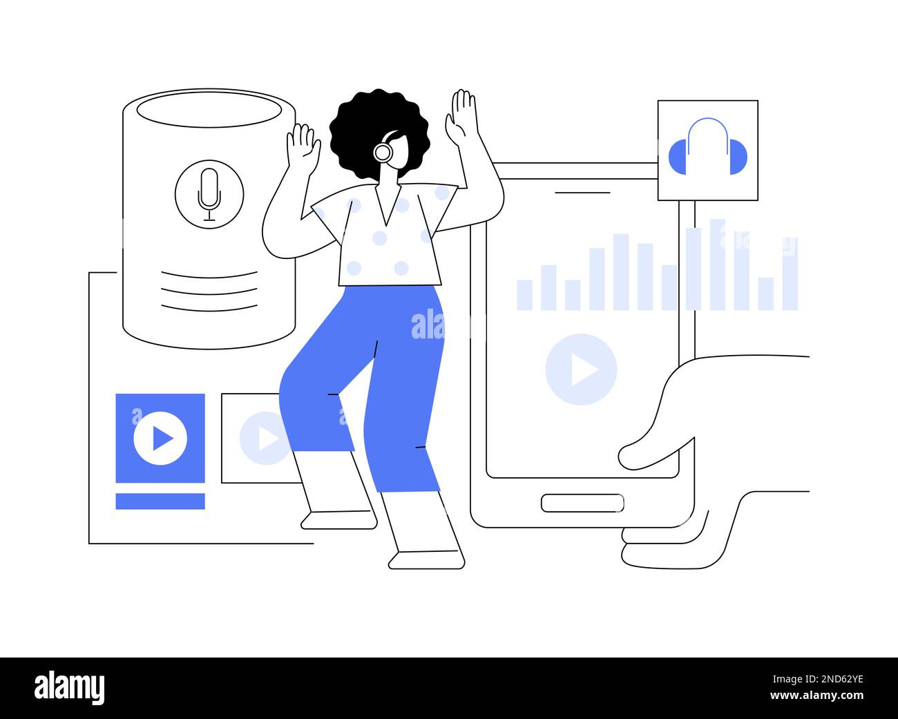 Music playback abstract concept vector illustration Stock Vector Image ...