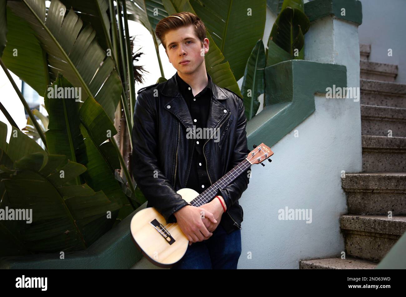 18-year-old, singer songwriter Joshua Tazman near his home in San ...