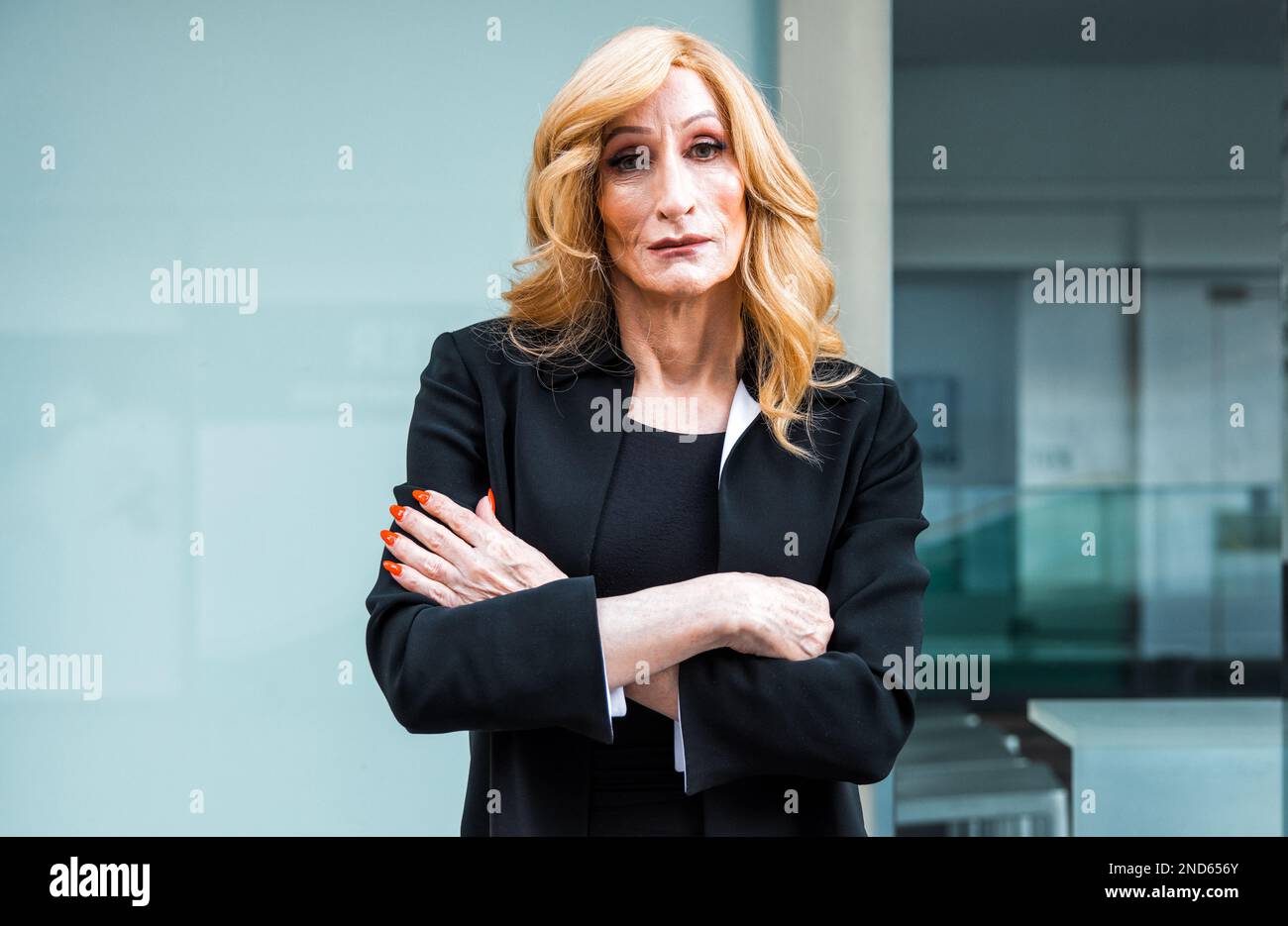 Transgender business woman lifestyle moments in downtown, Los angeles ...