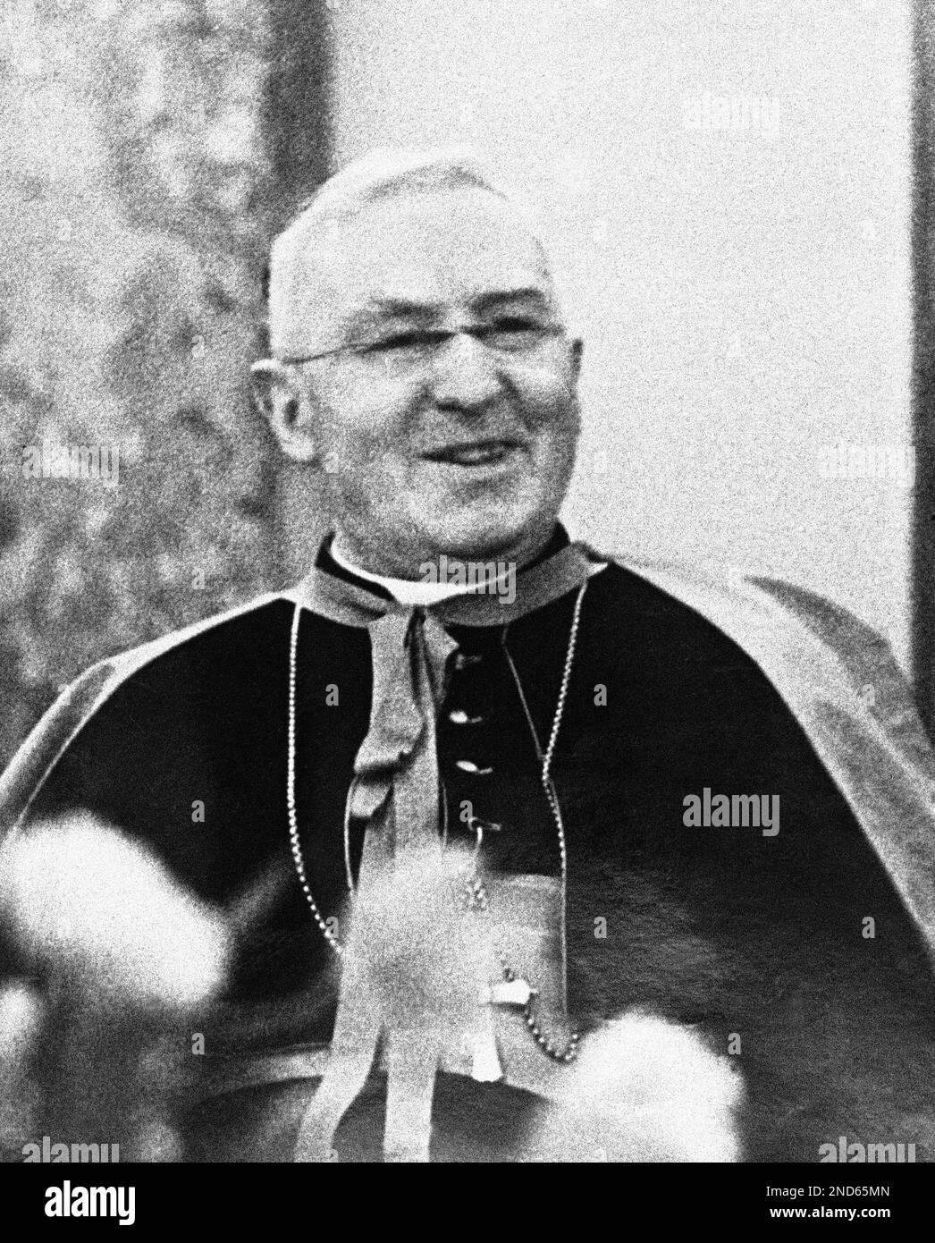 Cardinal Francis Bourne, Archbishop of Westminster shown smiliing in ...