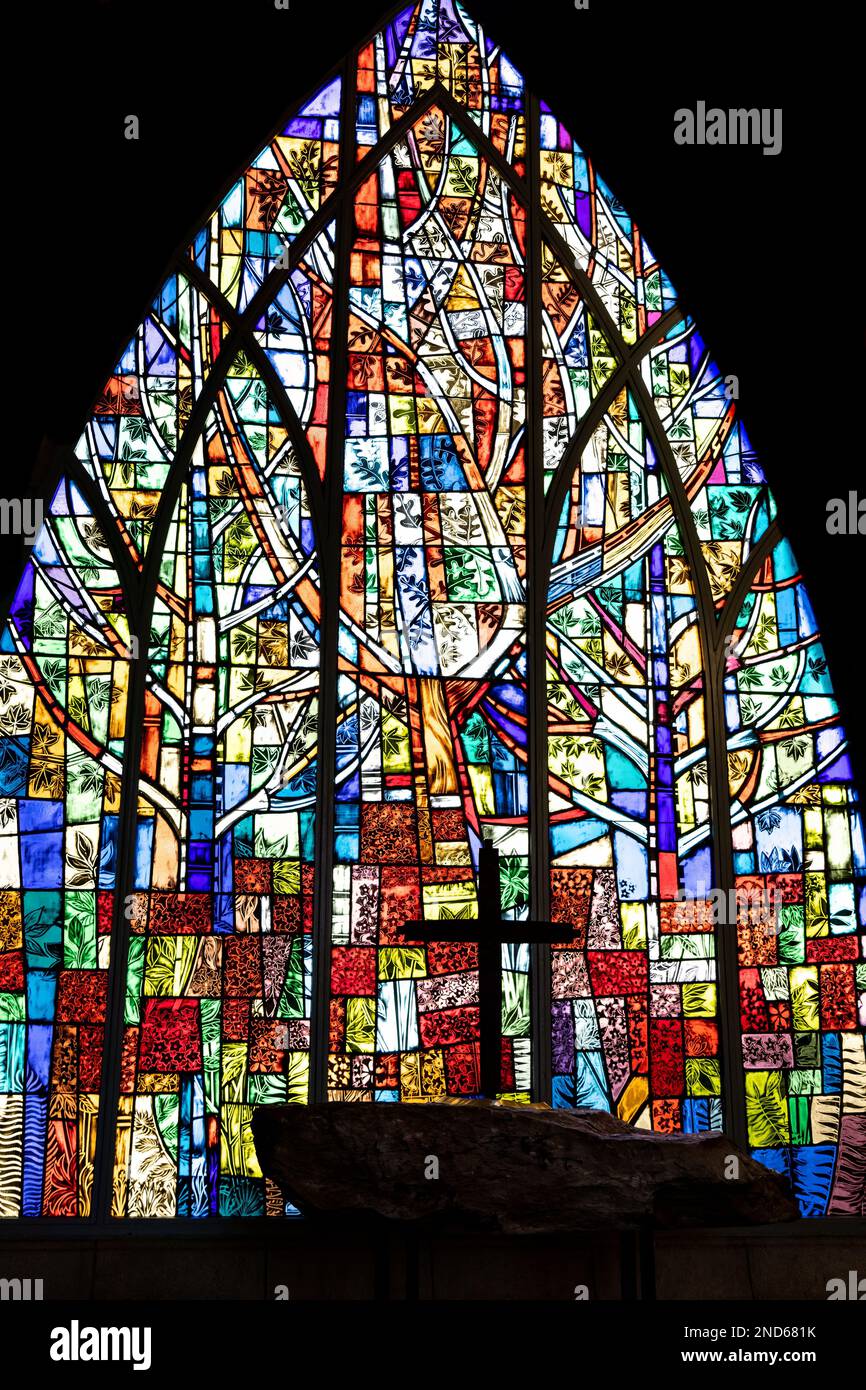 Stained Glass Cross Background