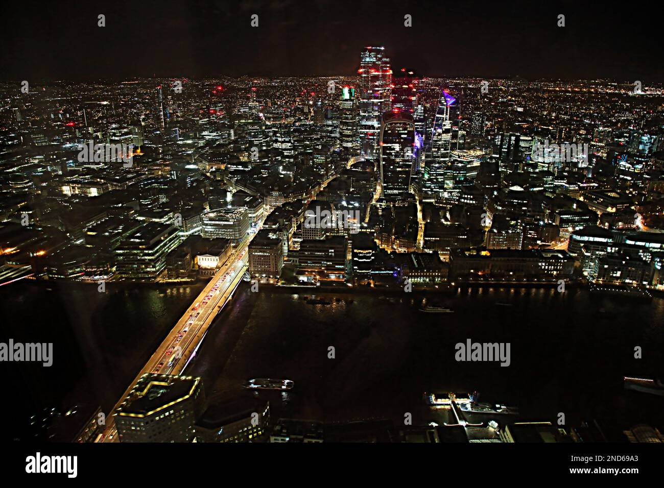 Night in the City of London Stock Photo - Alamy