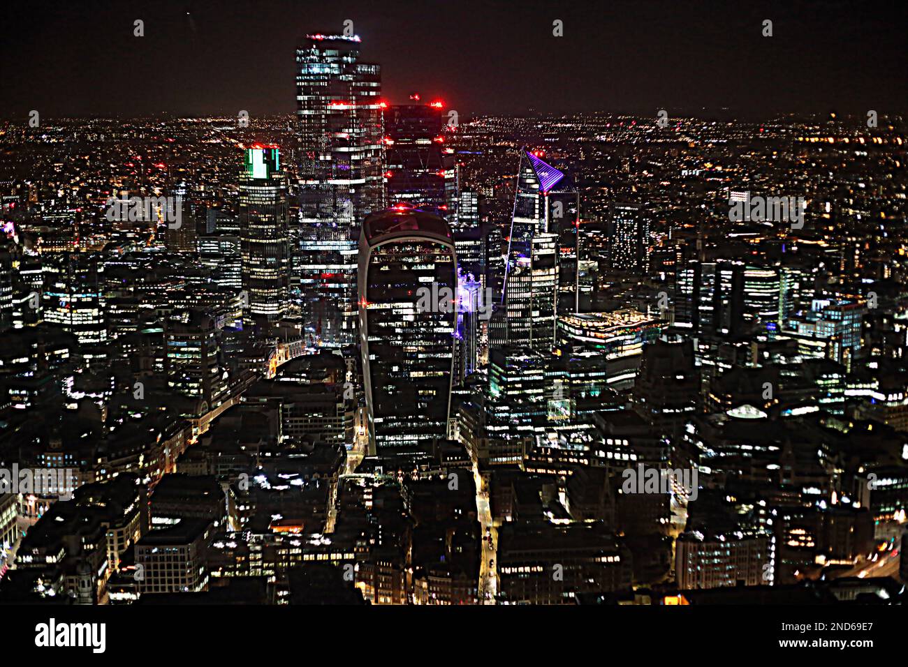 Shard night london rooftop hi-res stock photography and images - Alamy