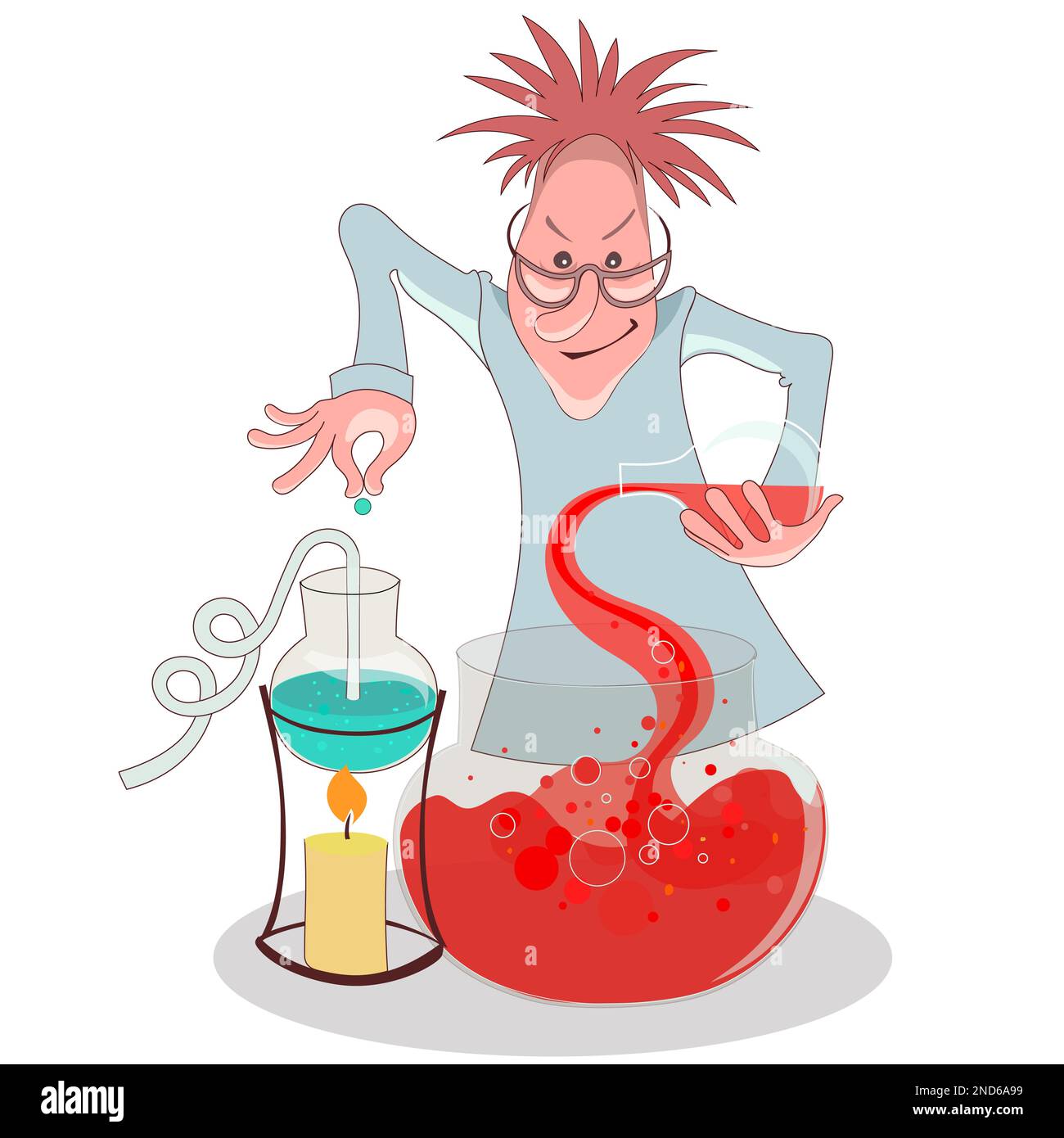 Stereotypic bushy haired mad professor Stock Vector Image & Art - Alamy