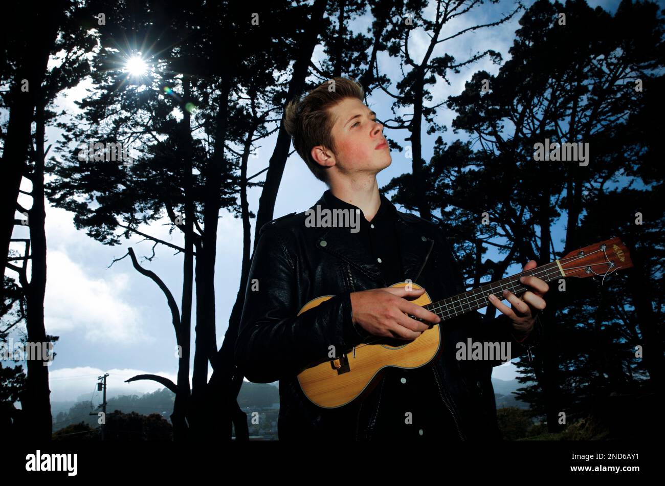 18-year-old, singer songwriter Joshua Tazman near his home in San ...