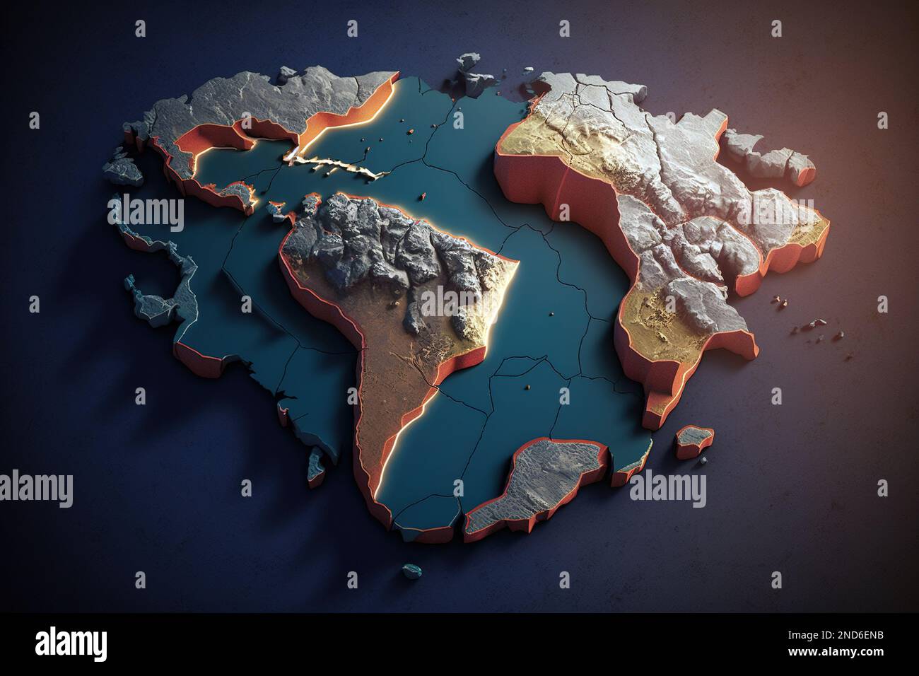 Tectonic plates map hi-res stock photography and images - Alamy