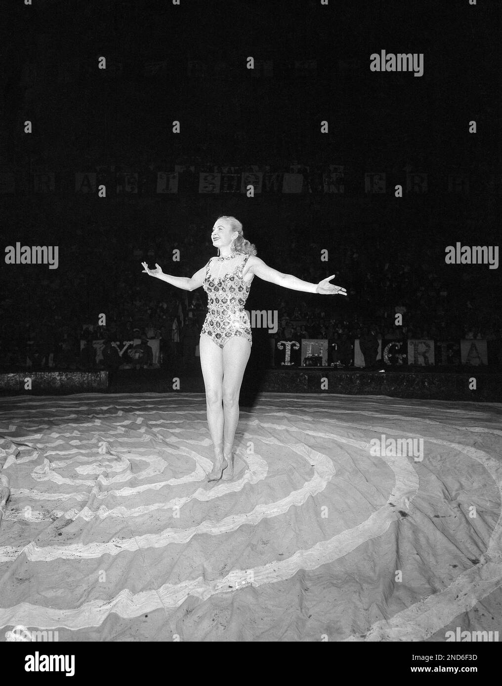Josephine Berosini shown May 1955 acknowledging the audience, is billed ...