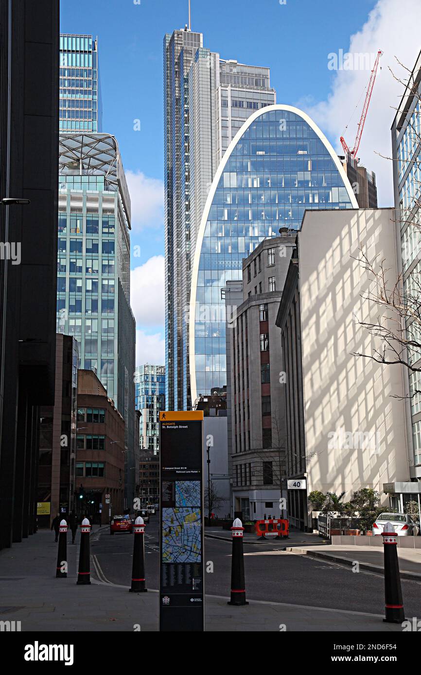 Road and modern buildings of London City Stock Photo - Alamy