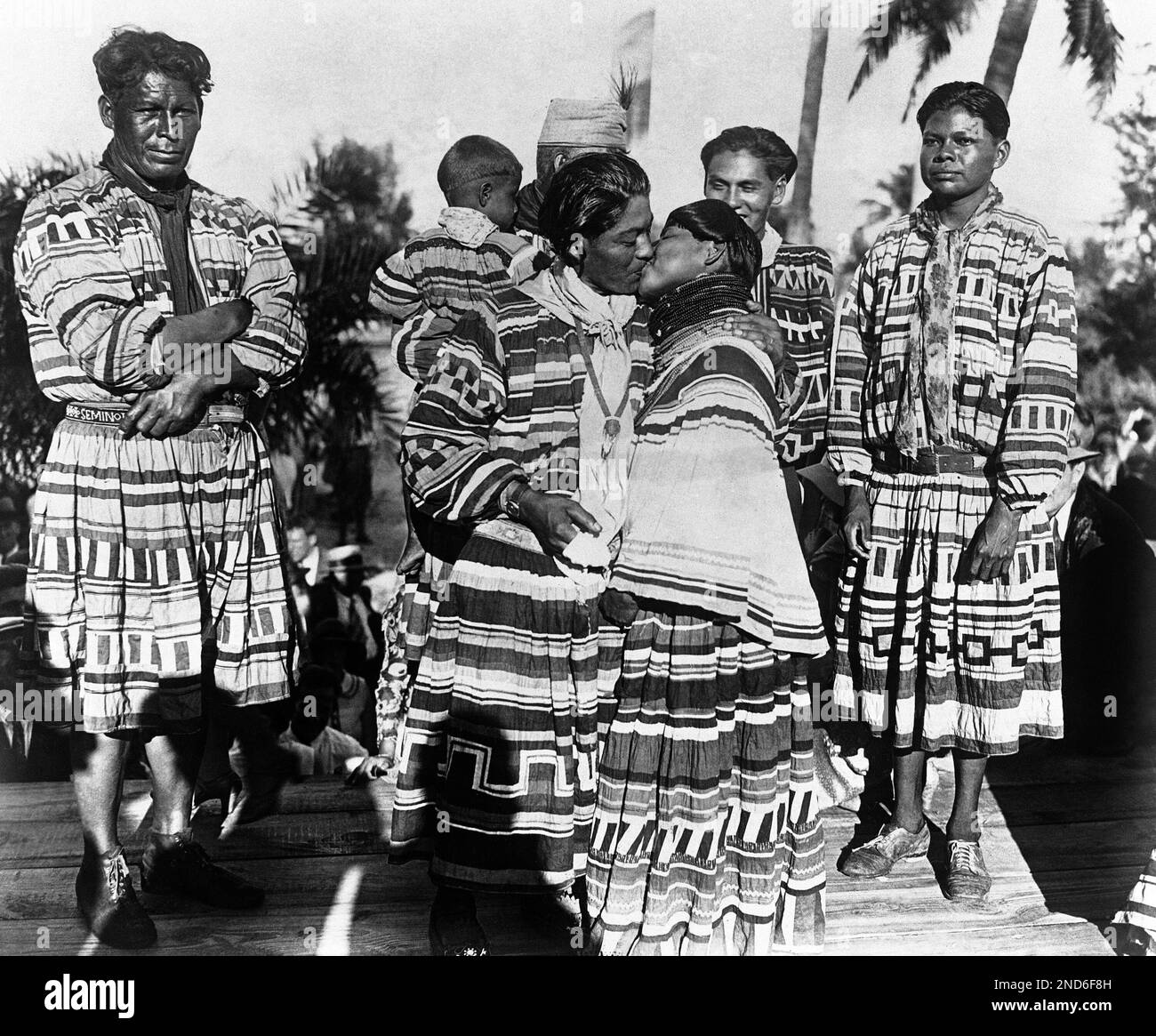 Two Seminole Native Americans named Heni Yahula, known as Cowdow Billie ...