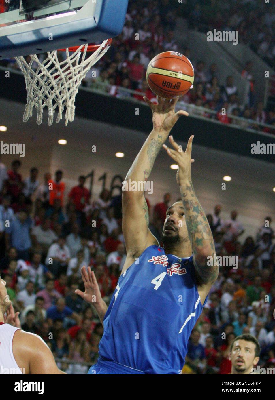 Puerto Rico's Peter John Ramos goes for a basket during their ...