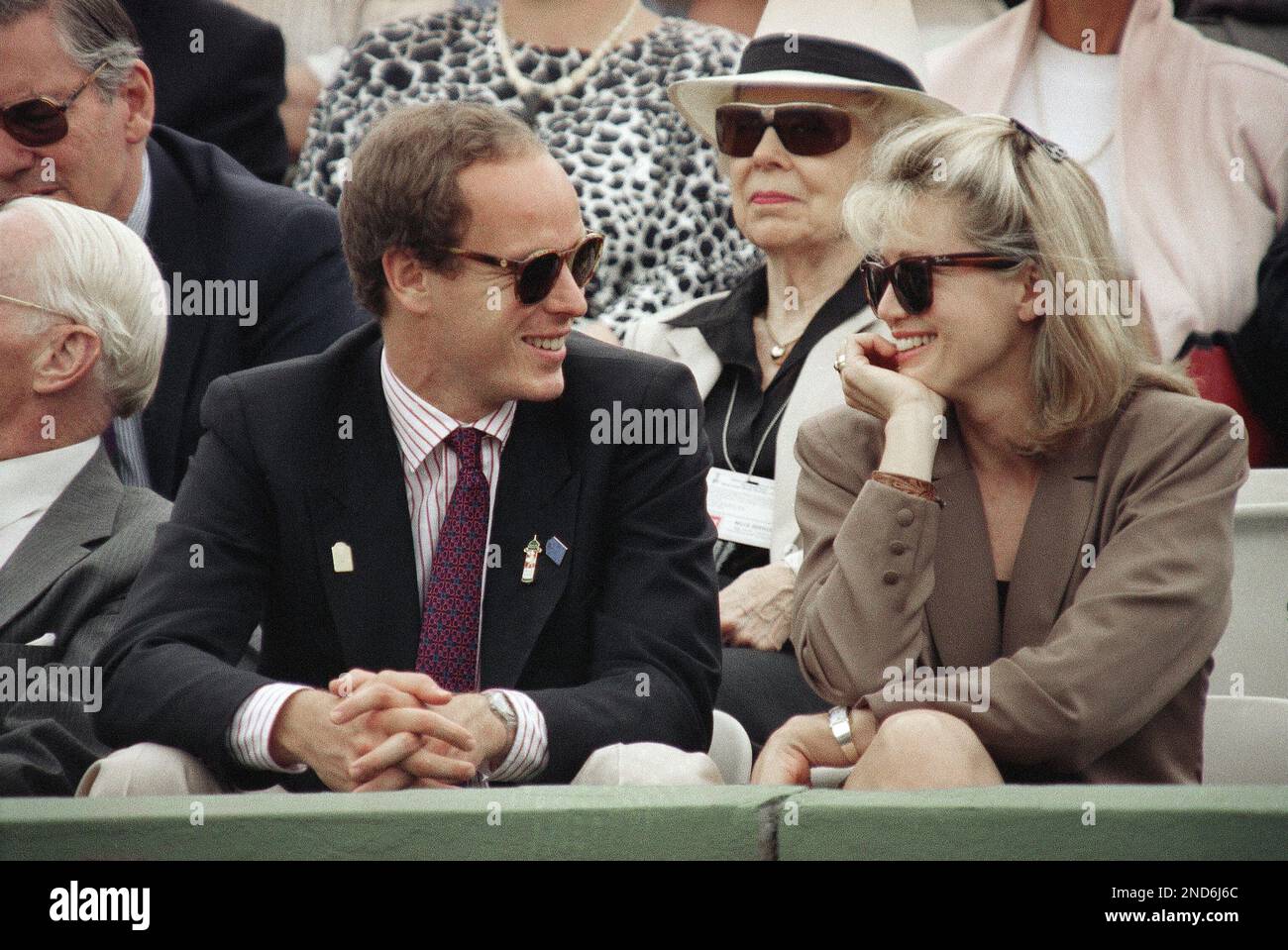 Prince Albert of Monaco enjoys a chat with French actress Catherine ...