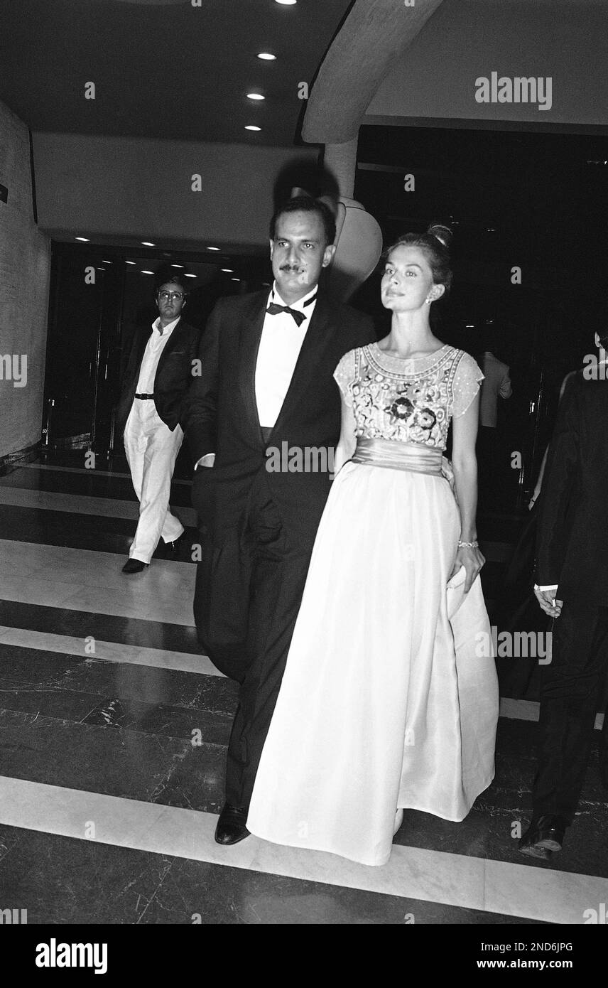 Actress Nastassja Kinski arrives with her escort Ibrahim Moussa at the annual Red Cross Gala in ...