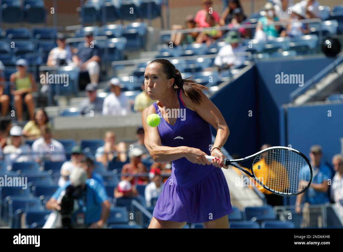 Jelena Jankovic of Serbia during a match against Simona Halep of ...