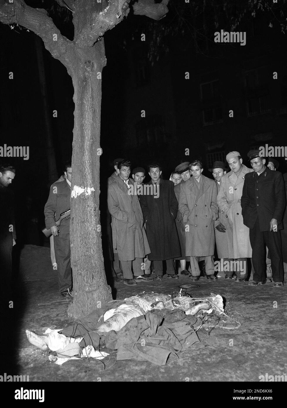 Rebels hanged and cut off two (AVH) secret police officers at this tree ...