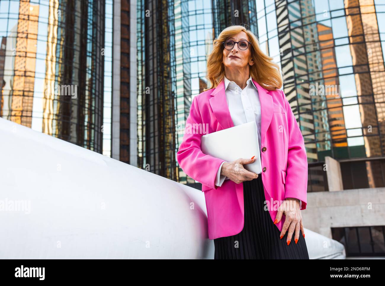 Transgender business woman lifestyle moments in downtown, Los angeles ...