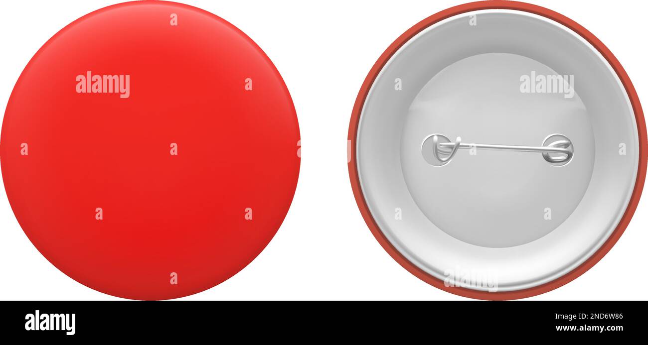 Blank red round pin Stock Vector Image & Art - Alamy
