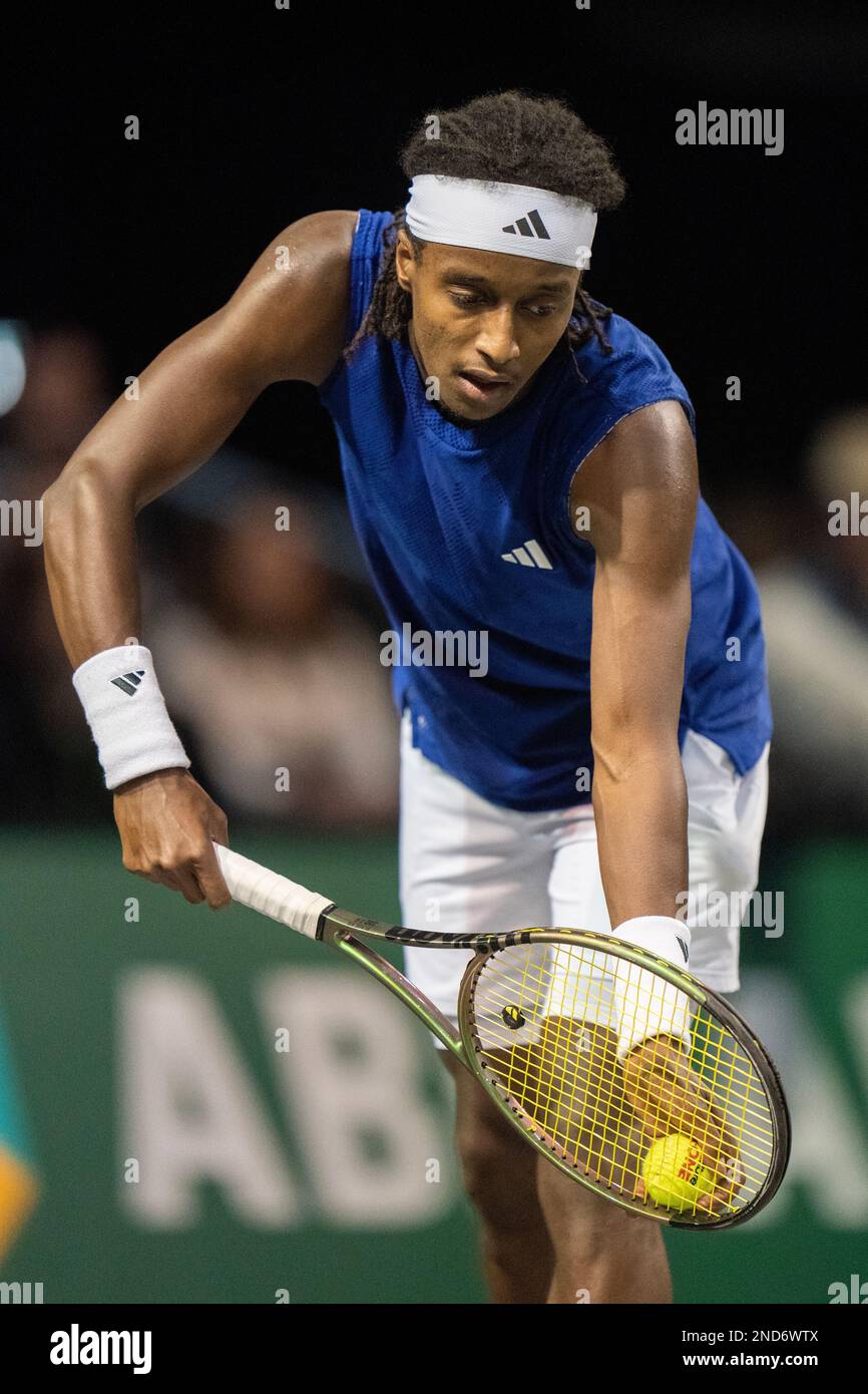 ROTTERDAM, THE NETHERLANDS - FEBRUARY 14 : Mikael Ymer of Sweden in ...
