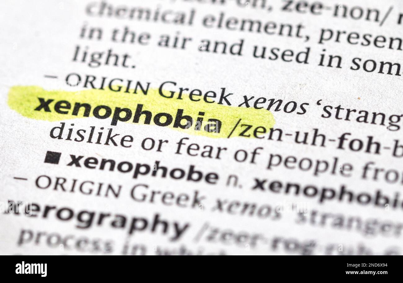 Xenophobia word hi-res stock photography and images - Alamy