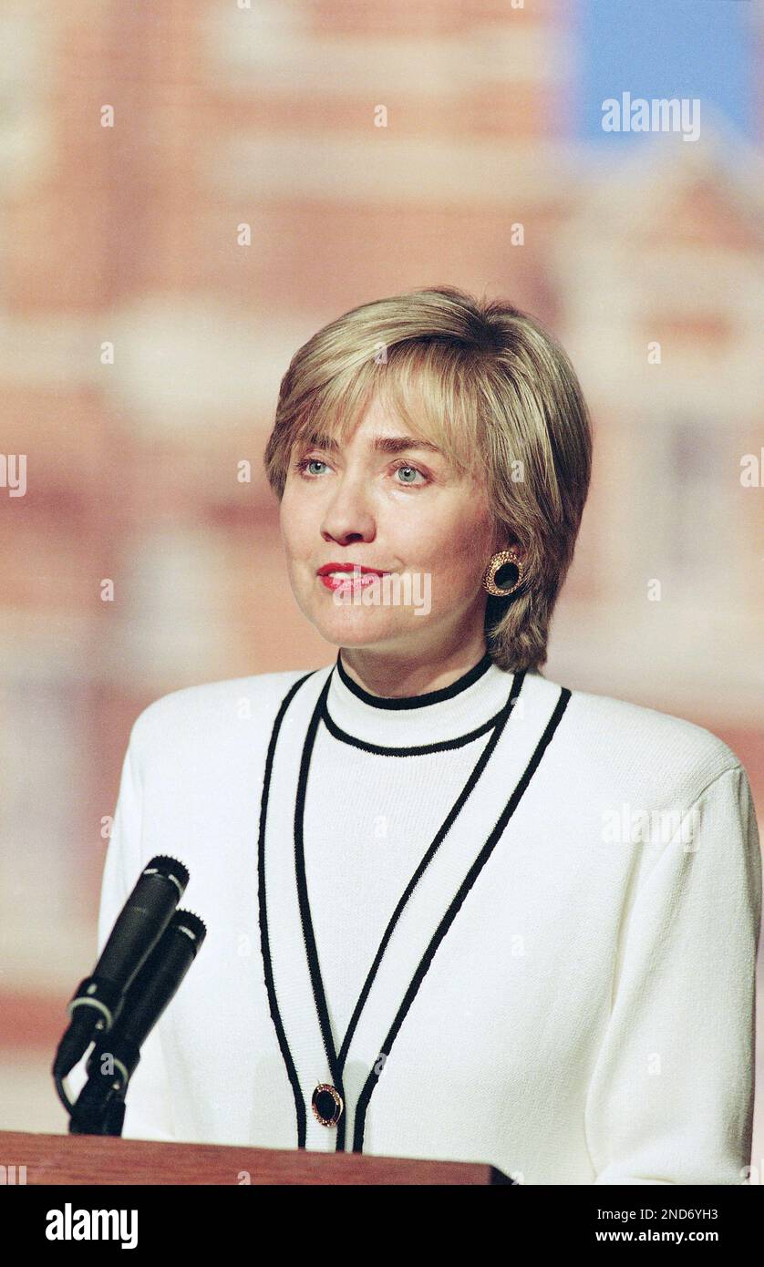 Hillary Rodham Clinton wife of Bill Clinton in June 1993. (AP Photo ...
