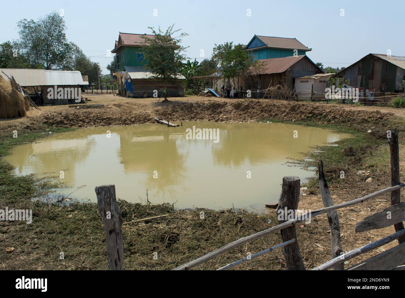 Small ponds like these are used to store rainwater for drinking ...