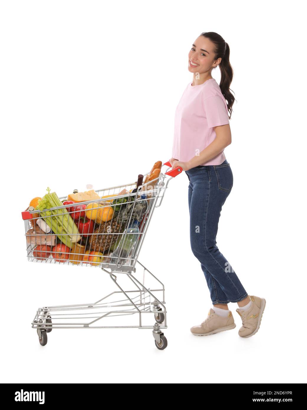 Woman buying fresh fruit Cut Out Stock Images & Pictures - Alamy