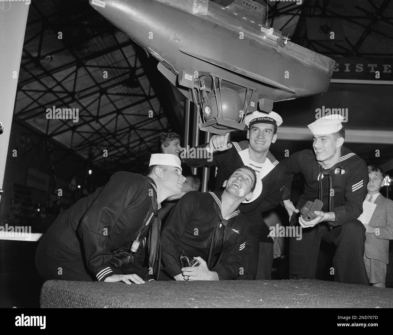 French and American sailors get to the bottom of this exhibit of the ...