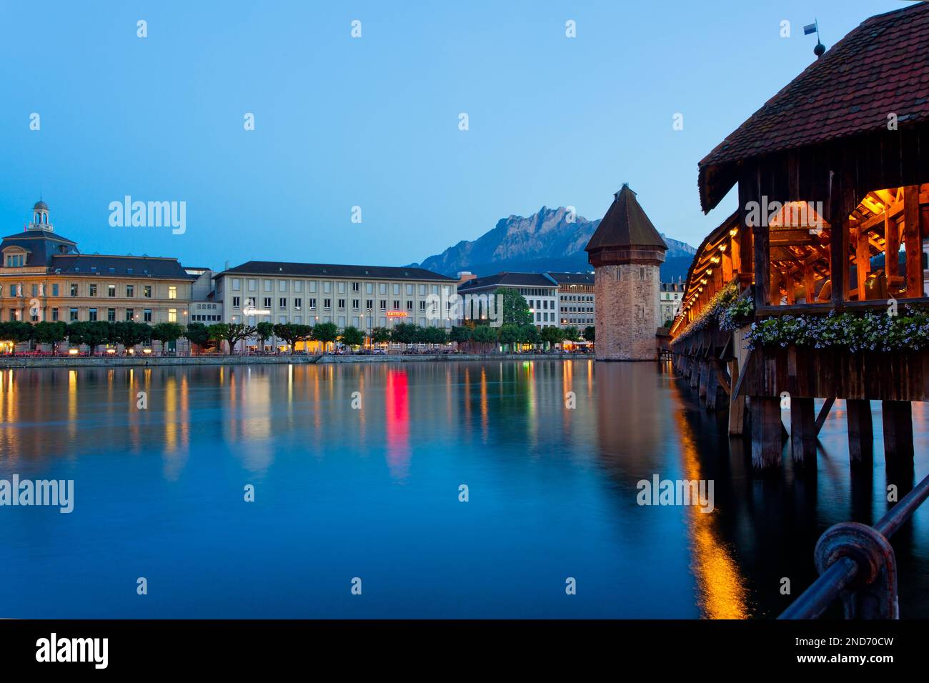 Night illuminated luzern city city hi-res stock photography and images ...